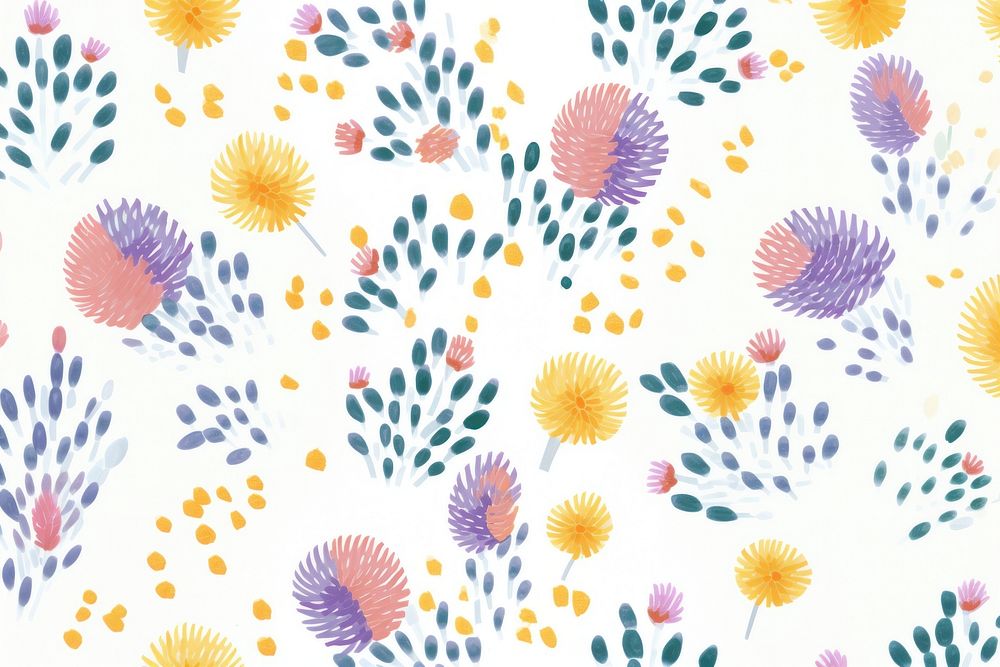 Flower pattern backgrounds plant art. | Premium Photo Illustration ...
