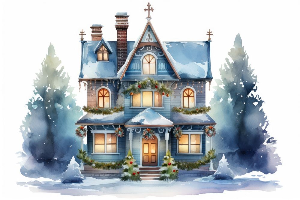 Vintage House house tree architecture | Premium Photo Illustration ...