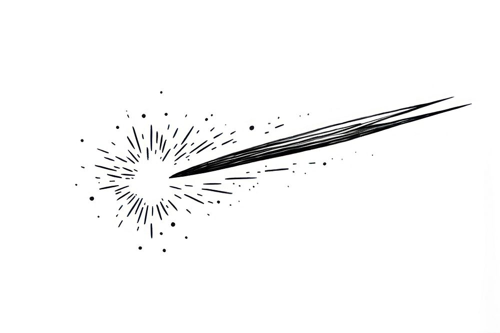 Shooting star fireworks drawing sketch. | Premium Photo Illustration ...
