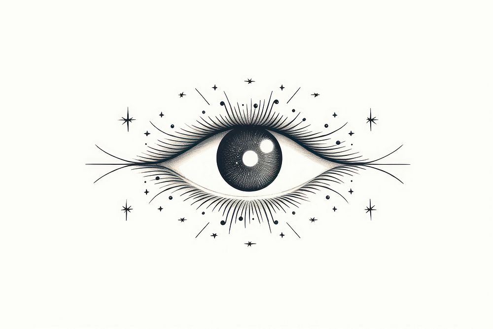 Third eye drawing sketch line. | Free Photo Illustration - rawpixel
