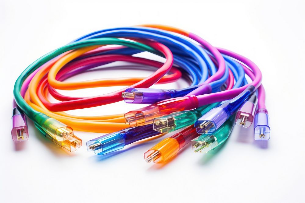 Computer cables white background electricity | Free Photo - rawpixel