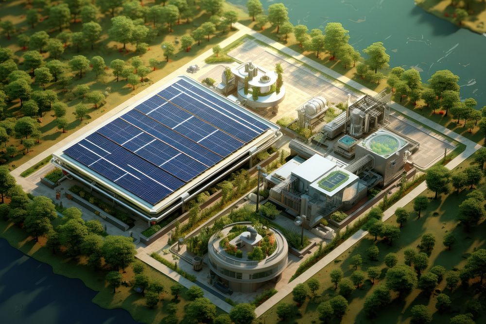 Solar panel architecture building outdoors. | Free Photo - rawpixel