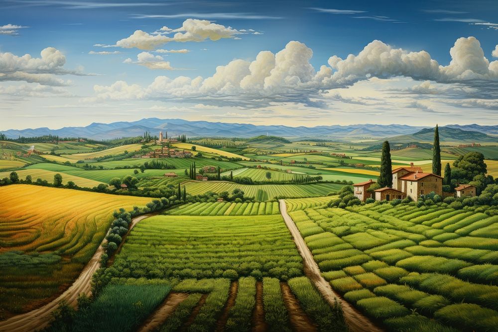 Italian countryside farm architecture landscape. | Free Photo ...