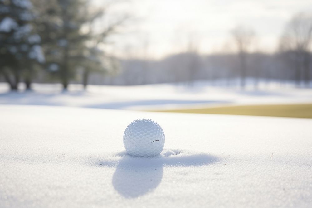 Golf ball snow golf outdoors | Free Photo - rawpixel