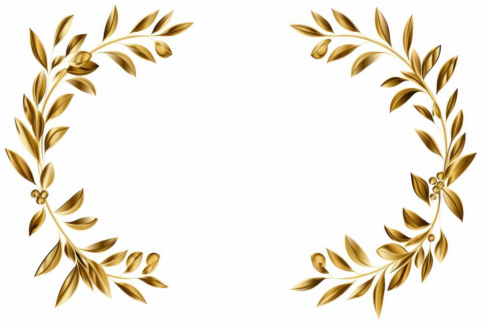 Olive branch frame gold pattern | Premium Photo Illustration - rawpixel