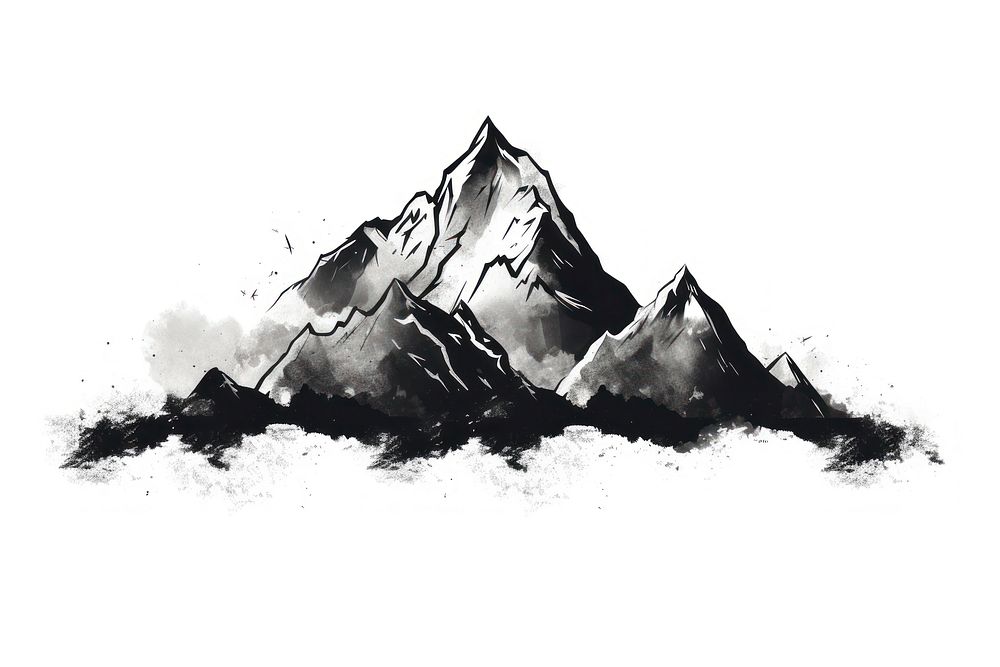Mountains outdoors drawing nature. AI | Premium Photo Illustration ...