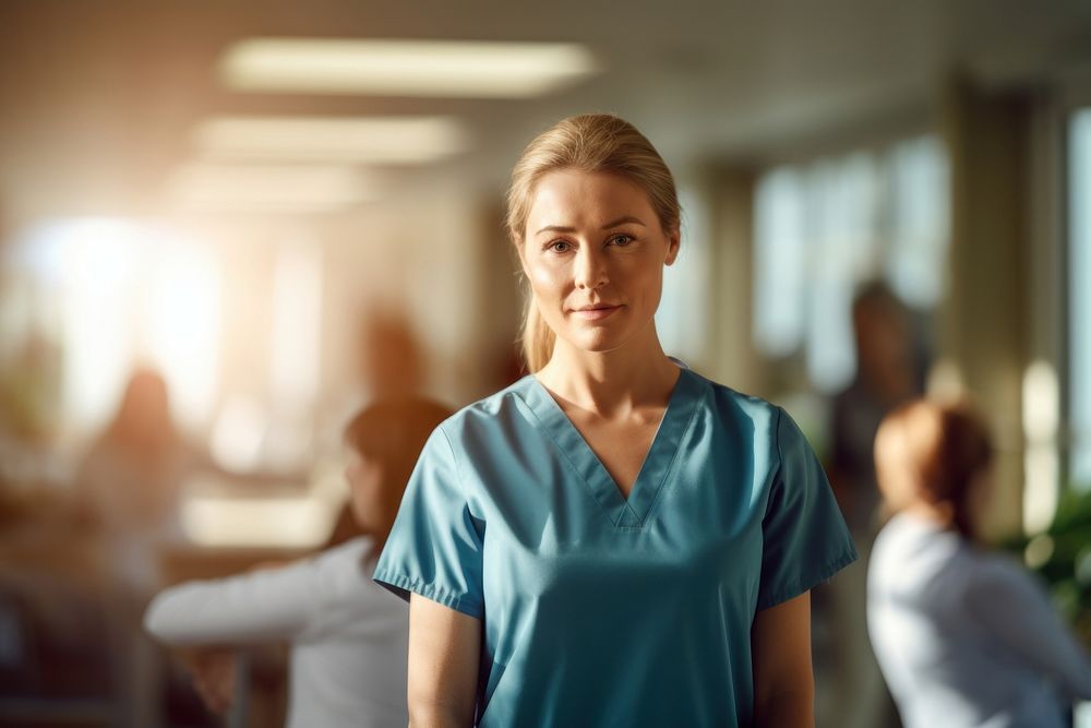 nurse standing adult contemplation. | Free Photo - rawpixel