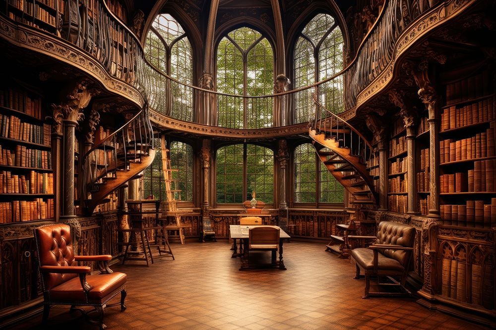 Library architecture publication building. AI | Premium Photo - rawpixel