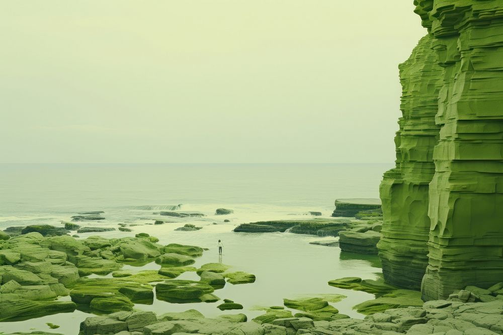 Green Coastline cliffs and rocks | Premium Photo - rawpixel