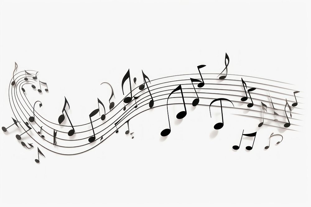 Music notes white background performance | Premium Photo Illustration ...