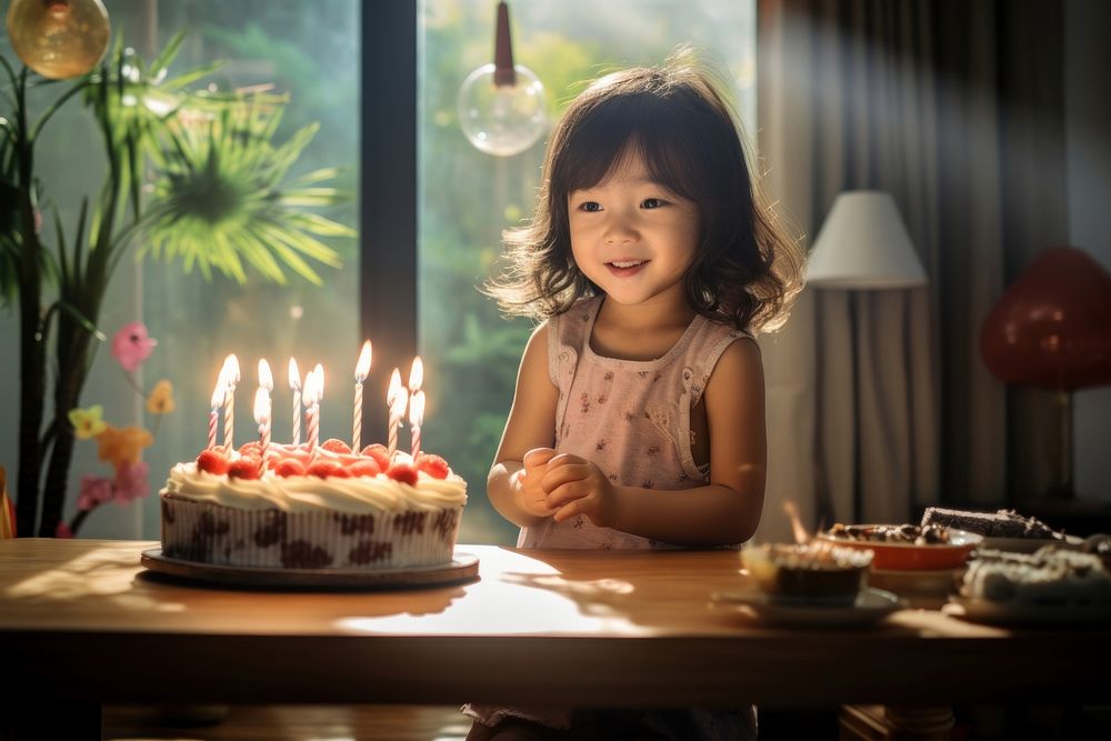 Thai asian little girl cake | Free Photo - rawpixel