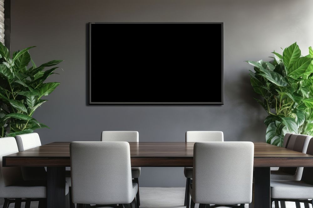 Blank tv screen table room | Free Photo - rawpixel