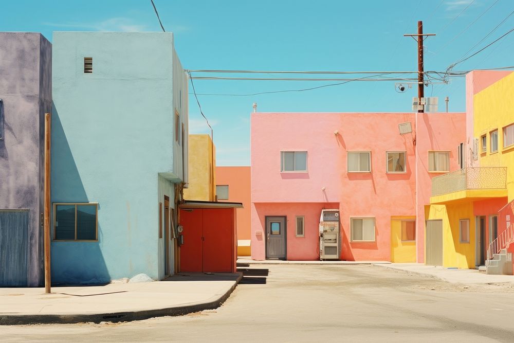 Aesthetic town architecture building street. | Free Photo - rawpixel