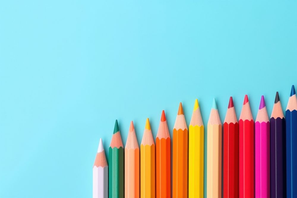 Backgrounds pencil crayon arrangement. AI | Premium Photo - rawpixel