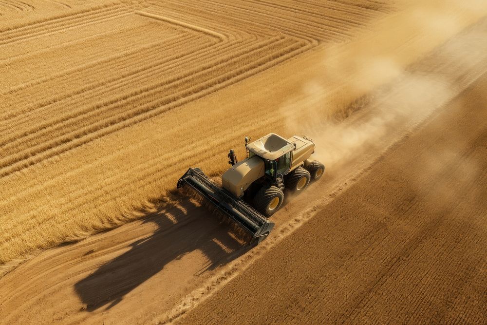 Tractor harvest field outdoors nature | Premium Photo - rawpixel
