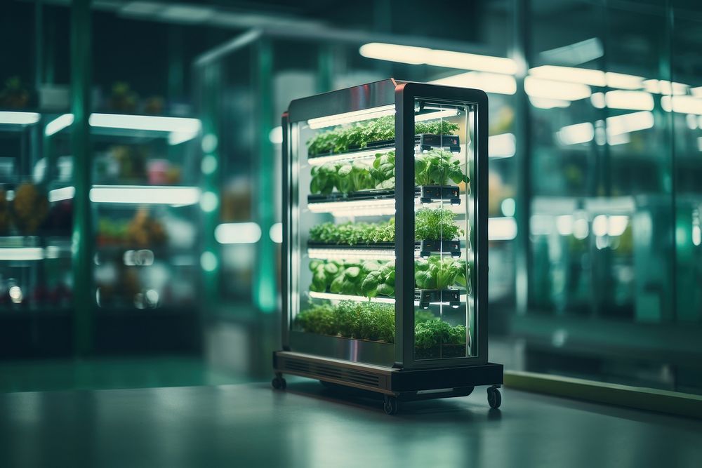 Hydroponics smart farm refrigerator plant | Premium Photo - rawpixel