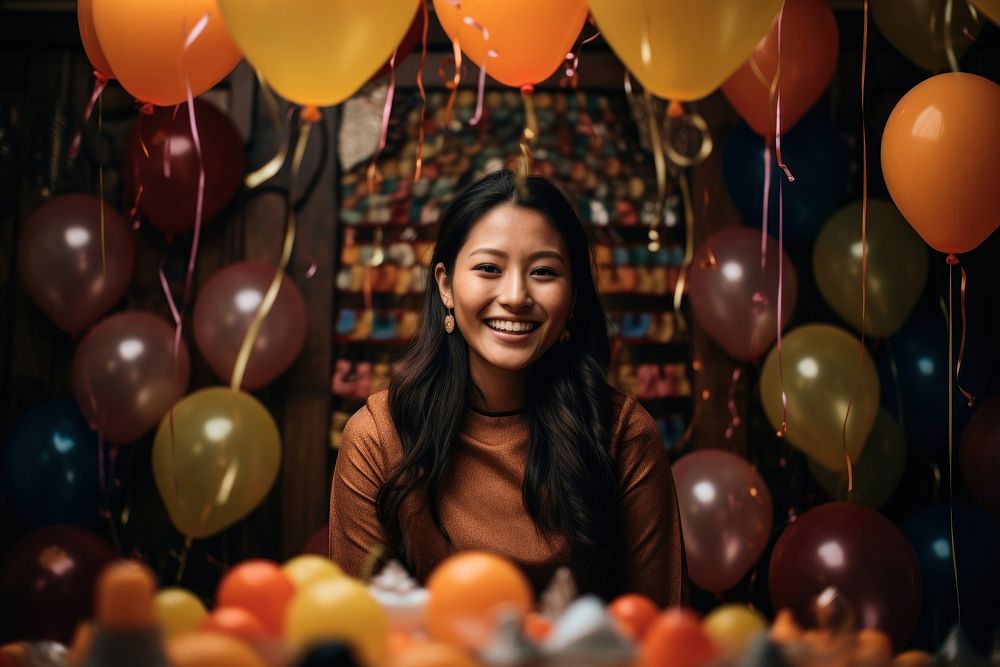 Bhutanese gorgeous celebrating balloon birthday | Free Photo - rawpixel