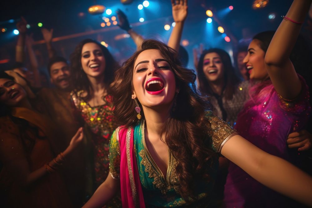 Pakistani gorgeous celebrating party laughing | Free Photo - rawpixel