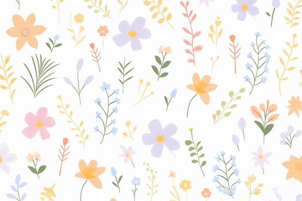 Cute pattern flowers plant inflorescence | Free Photo Illustration ...