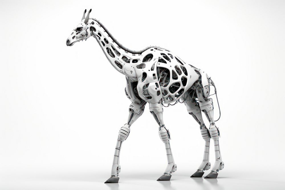 Cyborg giraffe wildlife drawing animal. | Free Photo - rawpixel