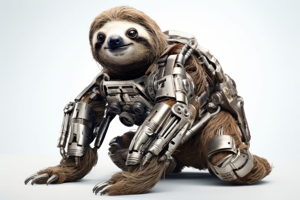 Cyborg sloth wildlife animal mammal. | Premium Photo - rawpixel