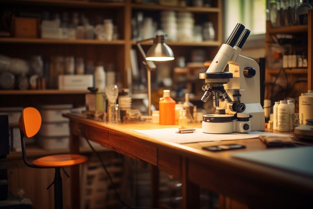 Laboratory room magnification electronics microscope. | Free Photo ...