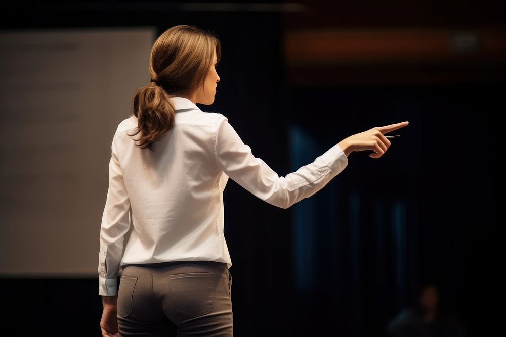 Woman standing presenting project conference | Premium Photo - rawpixel