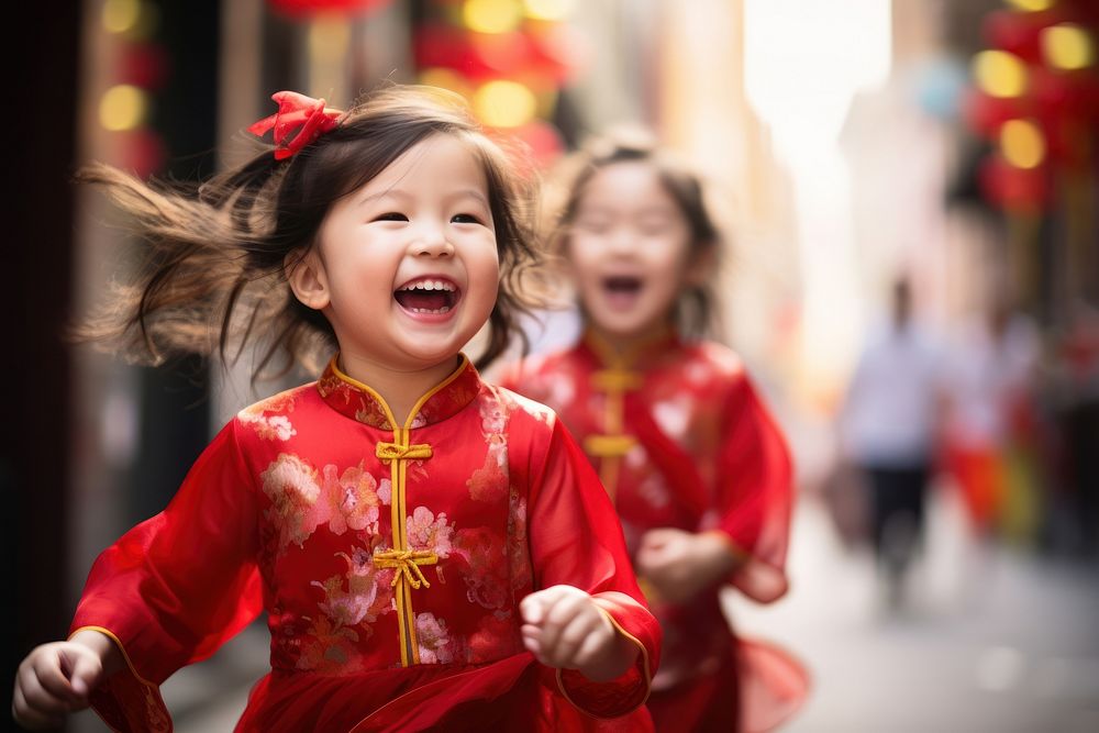 Little girls wearing traditional chinese | Free Photo - rawpixel