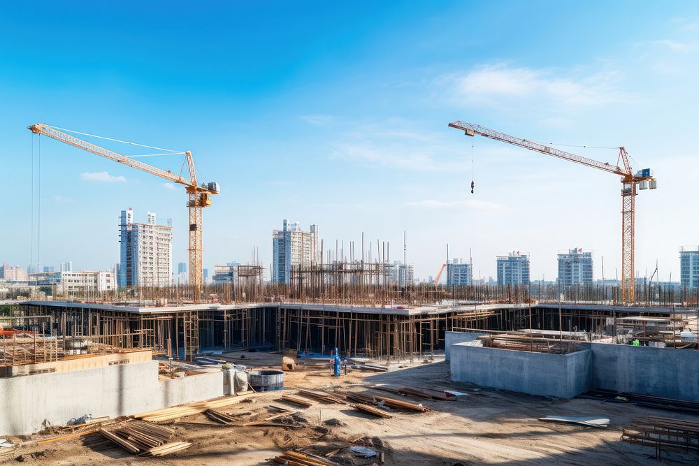 Construction site sky architecture scaffolding | Premium Photo - rawpixel