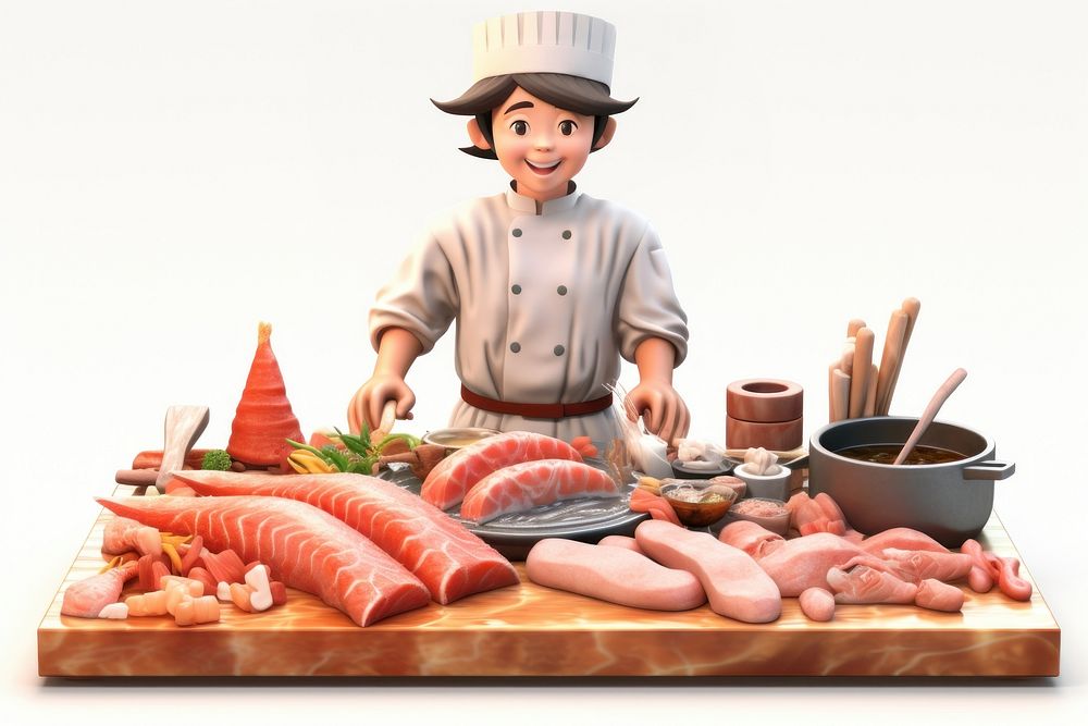 Chef making sashimi cooking meat | Free Photo Illustration - rawpixel