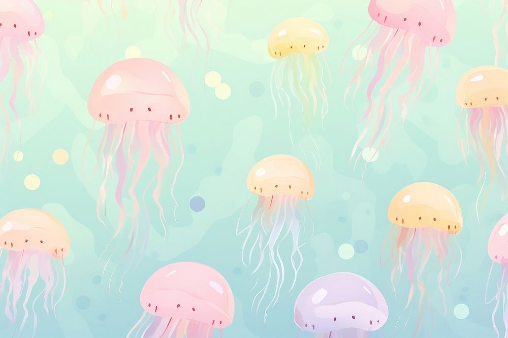 Pastel jellyfish background backgrounds animal | Free Photo ...