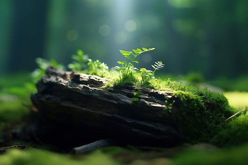 little plant growing log outdoors | Free Photo - rawpixel