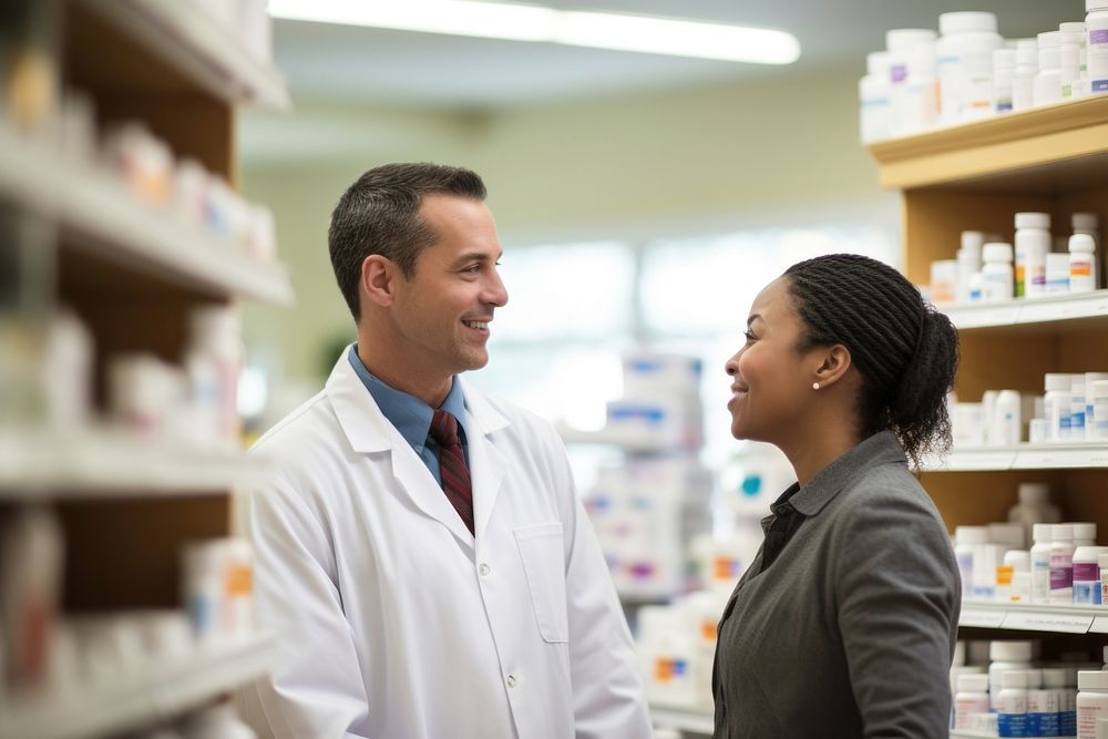 Pharmacist pharmacy customer adult. | Free Photo - rawpixel