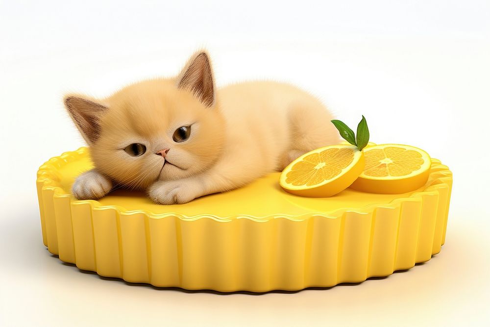 Kitten lemon mammal animal. AI | Premium Photo Illustration - rawpixel