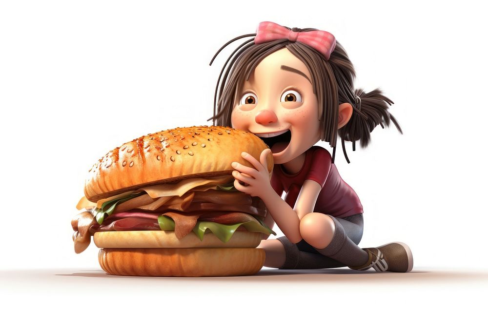 Girl sandwich biting eating. | Premium Photo Illustration - rawpixel
