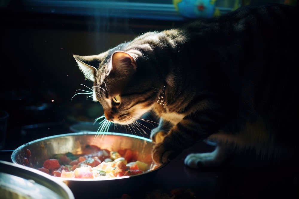 cat eating cat food properly | Premium Photo - rawpixel