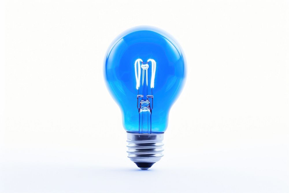 Blue light bulb lightbulb white | Premium Photo - rawpixel