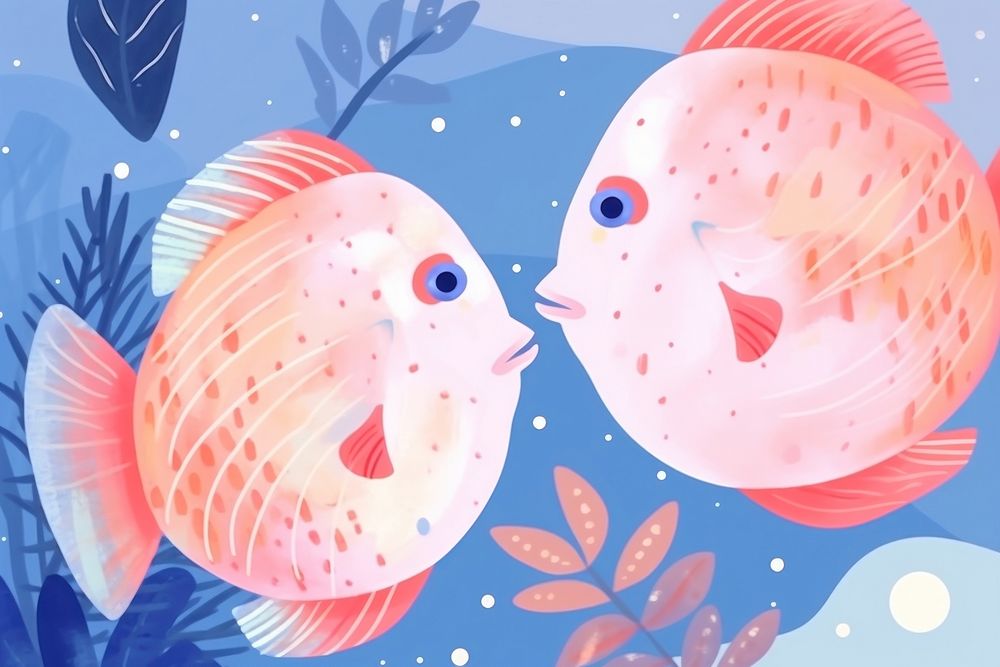 Abstract memphis fish illustration animal | Free Photo Illustration ...