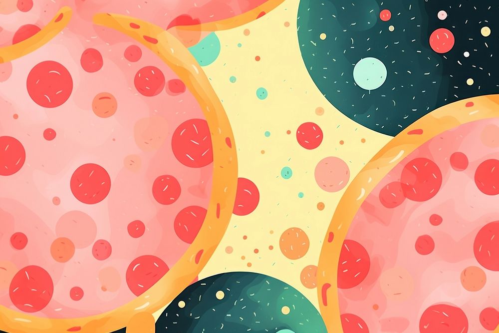 Abstract memphis pizza illustration backgrounds | Premium Photo ...