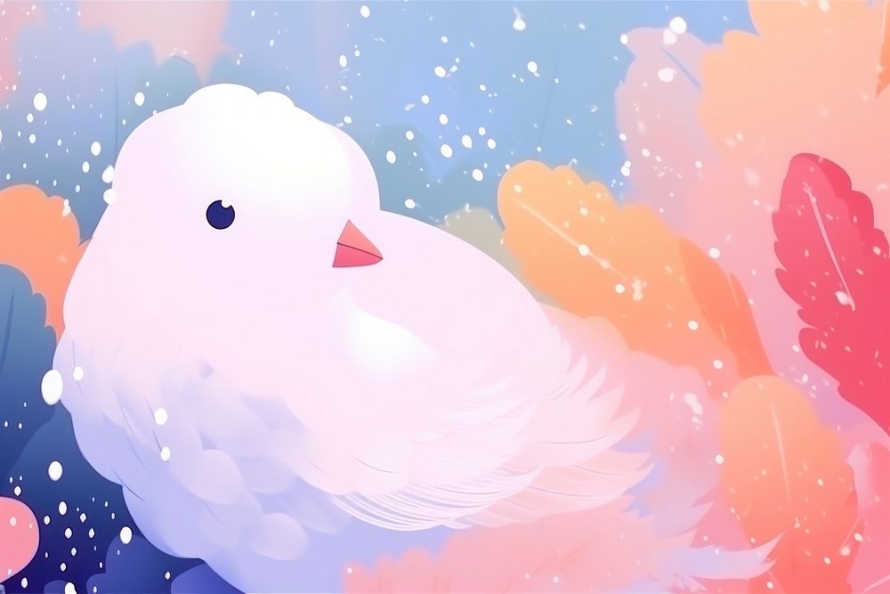 Abstract memphis white bird animal | Free Photo Illustration - rawpixel