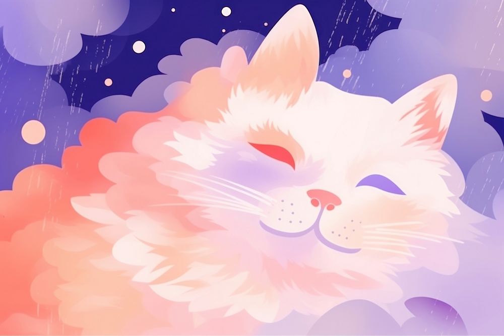 Abstract memphis cat illustration animal | Free Photo Illustration ...