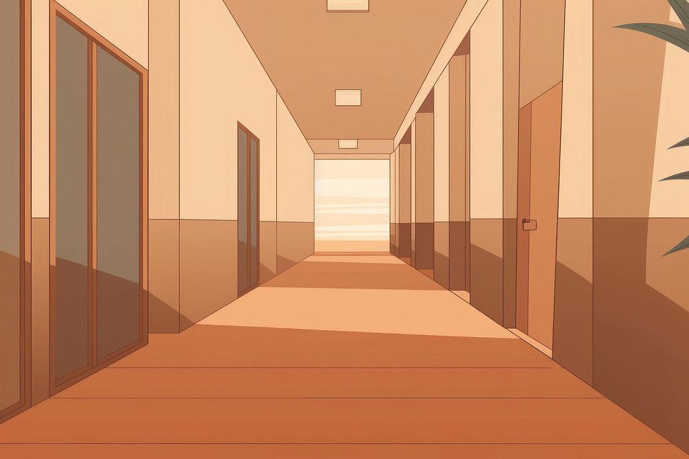 Architecture building corridor floor flooring. | Premium Photo ...