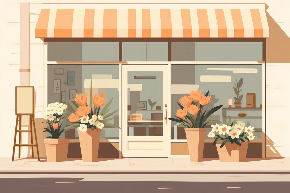 Flower shop plant architecture houseplant. | Premium Photo Illustration ...