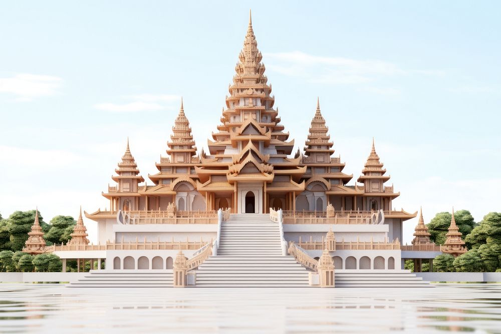 Temple architecture building pagoda | Free Photo Illustration - rawpixel