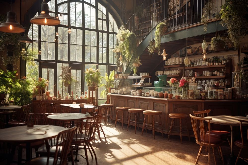 Cafe architecture restaurant building | Free Photo - rawpixel