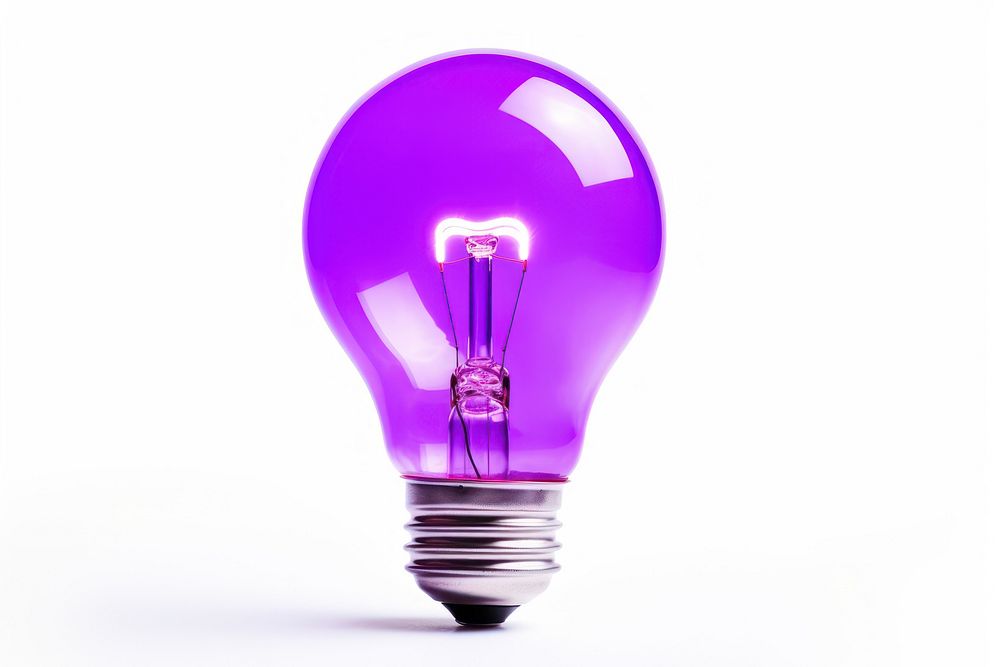 Purple light bulb lightbulb white | Premium Photo - rawpixel