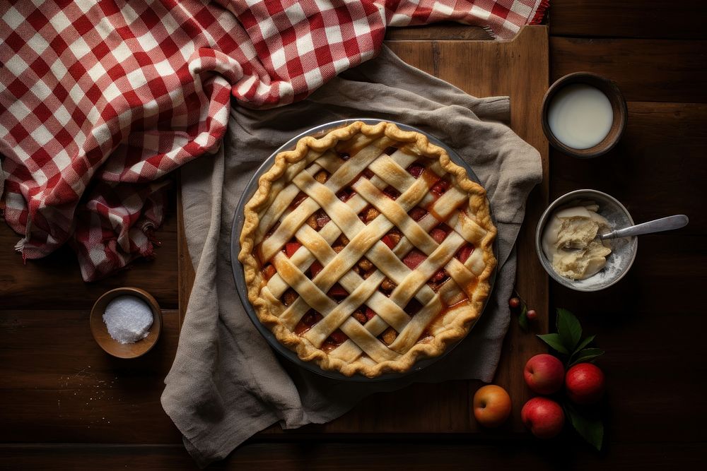 Pie food dessert table. AI | Free Photo - rawpixel