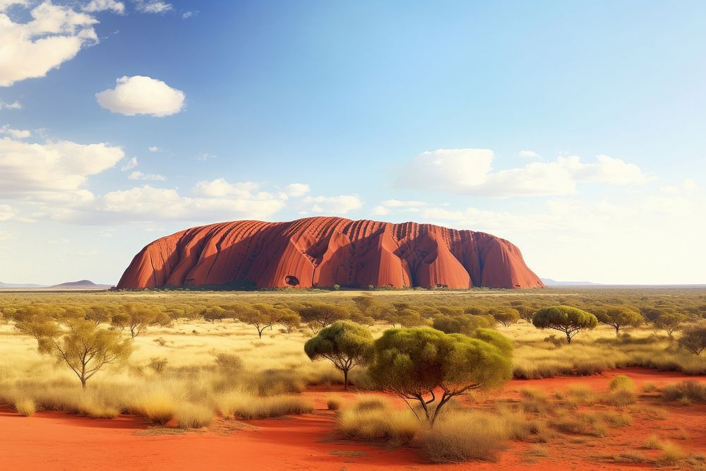 Uluru landmark tranquility landscape. | Free Photo - rawpixel