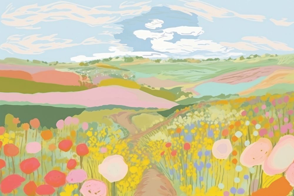 Landscape background field art backgrounds. | Free Photo Illustration ...