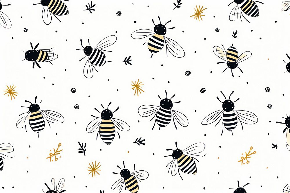 Bee backgrounds pattern animal. AI | Premium Photo Illustration - rawpixel